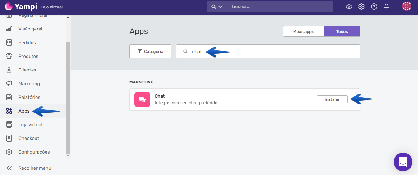 Como instalar o Jivo em sua loja virtual na Yampi