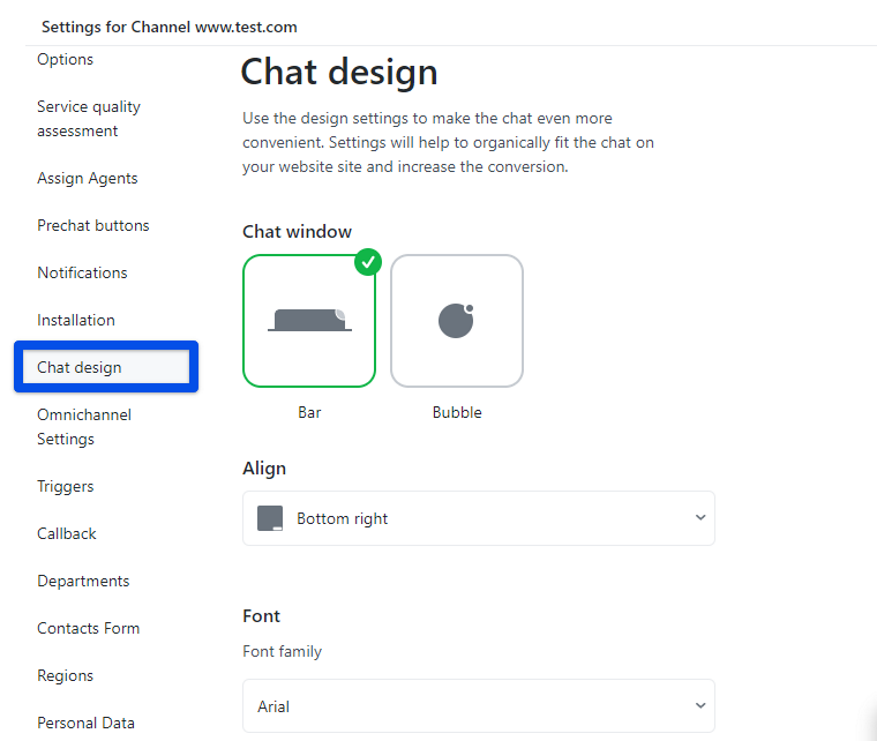 How to change design of chat on your website