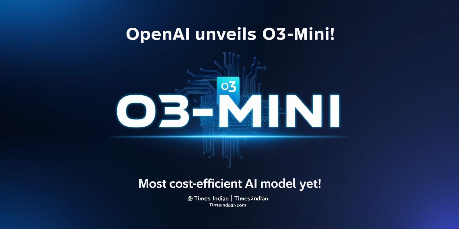 OpenAI unveils O3-Mini: the most affordable AI model ever! | Times Indian