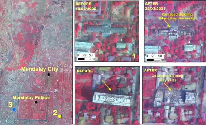 Myanmar Earthquake Aftermath: ISRO Satellite Images Reveal Devastation ...
