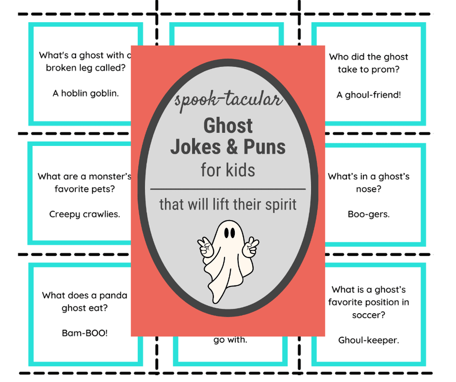 78 Ghost Jokes and Ghost Puns with Spooky PRINTABLE