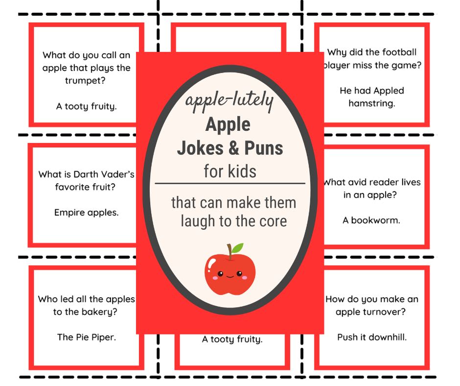 130 Super Silly Apple Jokes and Apple Puns PRINTABLE
