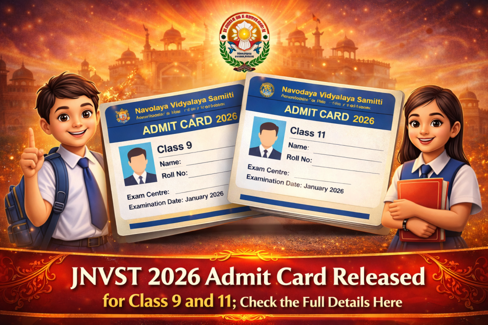 JNVST 2026 Admit Card Released for Class 9 and 11