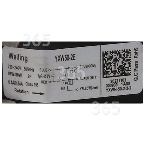 Geschirrspüler-Umwälzpumpenmotor : Welling YXW50-E2 YXWN-50-2-2-2 98 ...
