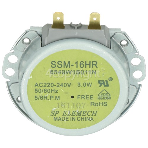 LG Turntable Motor : SP ELEMECH SSM-16HR 6549W1S011N | www.4lg.co.uk