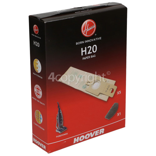 Hoover H20 Purepower High Filtration Dust Bags | hooverspares.co.uk