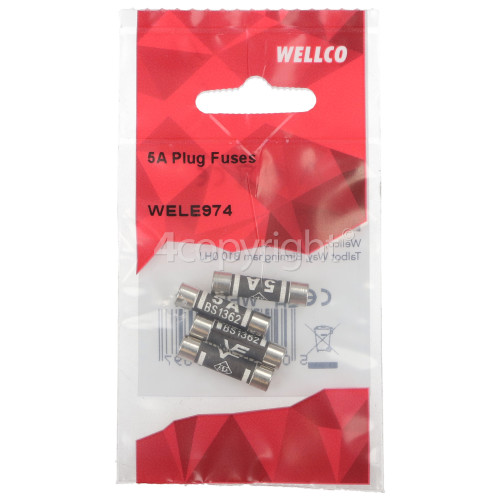 Wellco 5A Plug Top Fuses | Spares, Parts & Accessories for your household appliances | 4ourhouse ...