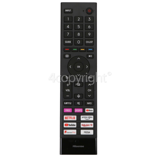Hisense Remote Control : ERF3A80. Part Number T280197. | Hisense