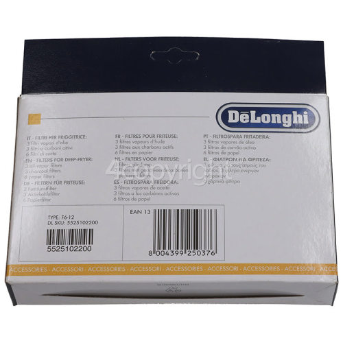 Delonghi Deep Fat Fryer Filter Set. Part Number 5525102200. | www ...