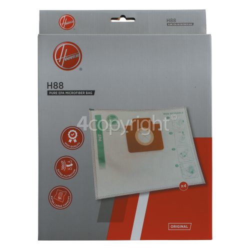 Hoover H-Energy 500 H88 EPA Dust Bag (Pack Of 4) Part Number 35602717 ...