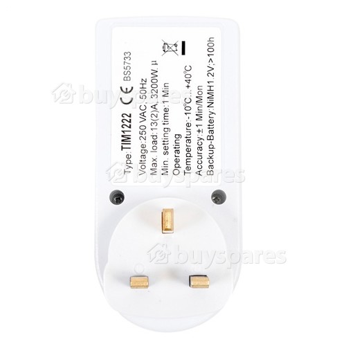 Wellco 24 Hour & 7 Day Plug-in Digital Timer - UK Plug | BuySpares
