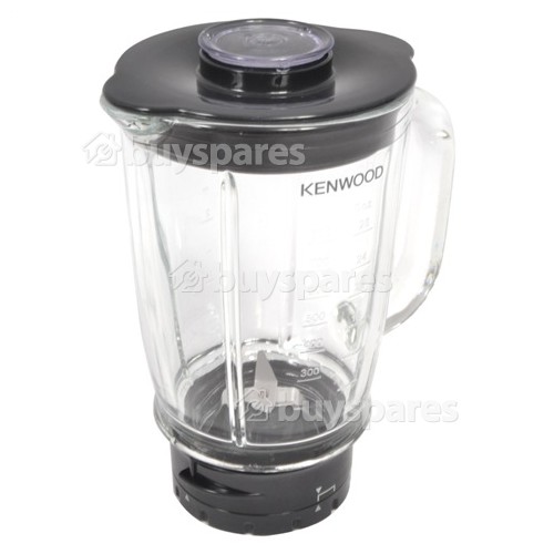 Kenwood Complete Liquidiser Assembly W/ Black Trim Glass Goblet | BuySpares
