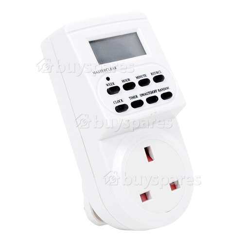 Wellco 24 Hour & 7 Day Plug-in Digital Timer - UK Plug | BuySpares