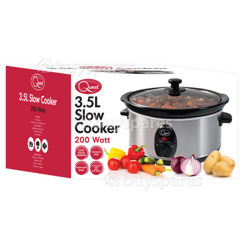 Quest 3.5 Litre Stainless Steel Slow Cooker | BuySpares