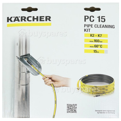 Karcher K2-K7 Drain Pipe Cleaning Hose - 15m | BuySpares