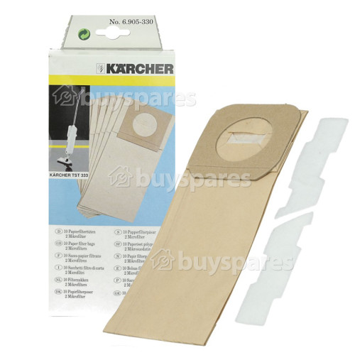 Karcher Paper Dust Bag & Filter Set (Pack Of 10) | BuySpares