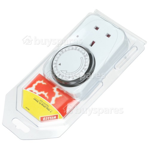 Wellco 7 Day Plug-in Segment Timer - UK Plug | BuySpares