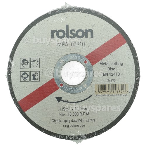 Rolson 115mm Steel Cutting Disc | BuySpares