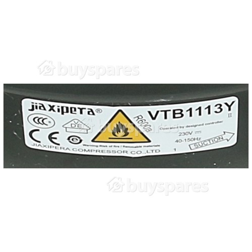 Compressor : JIAXIPERA VTB1113Y R600a | BuySpares