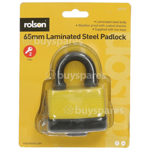 Rolson 65mm Weatherproof Steel Padlock | BuySpares
