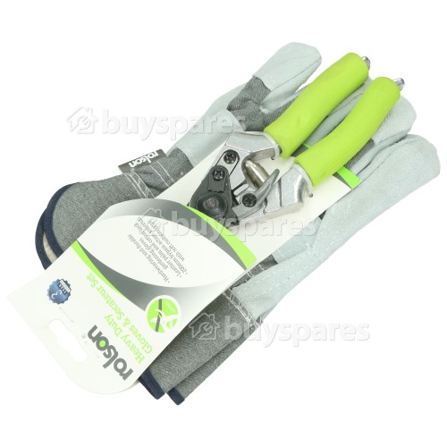 Rolson Heavy Duty Rigger Gloves & Secateur Set. Part Number 82130 ...