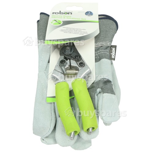 Rolson Heavy Duty Rigger Gloves & Secateur Set. Part Number 82130 ...
