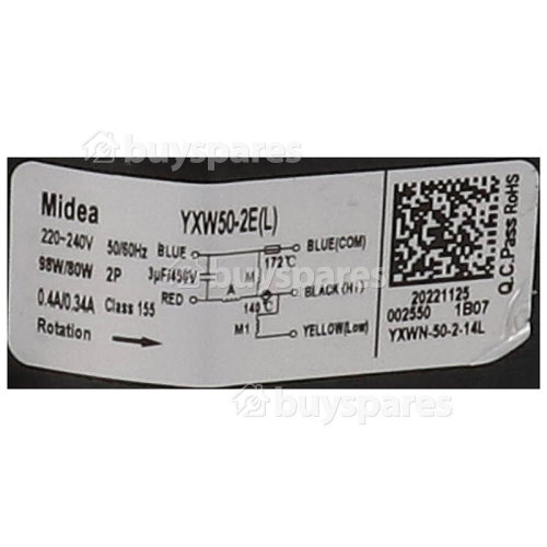 Washing Pump Motor : Welling YXW50-2E(L) YXWN-50-2-14L 98/80W. Part ...