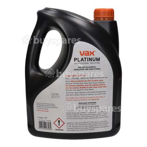 Vax Platinum Carpet Washer Solution 4L | BuySpares