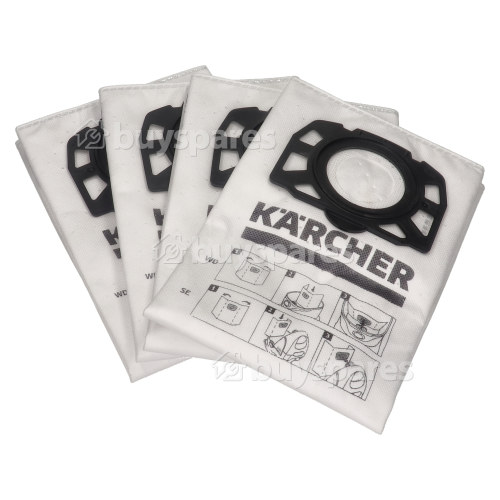 Karcher WD6 Premium Renovation Fleece Dust Bags (Pack Of 4). Part ...