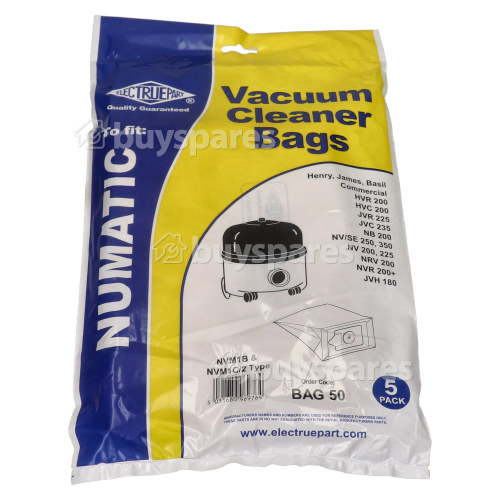 Numatic Compatible NVM-1CH Dust Bag (Pack Of 5) - BAG50 | BuySpares