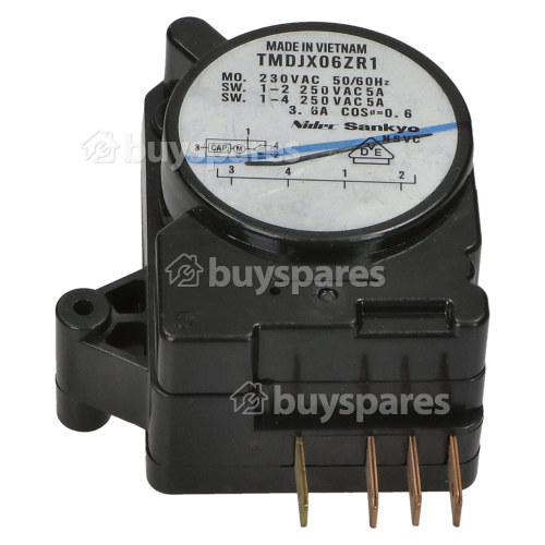 Defrost Timer : Nidec Sankyo TMDJX06ZR1 230VAC 3. 6A. Part Number ...