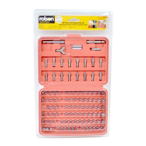 Rolson Rolson 100 Piece All Purpose Screwdriver Bit Set. Part Number ...