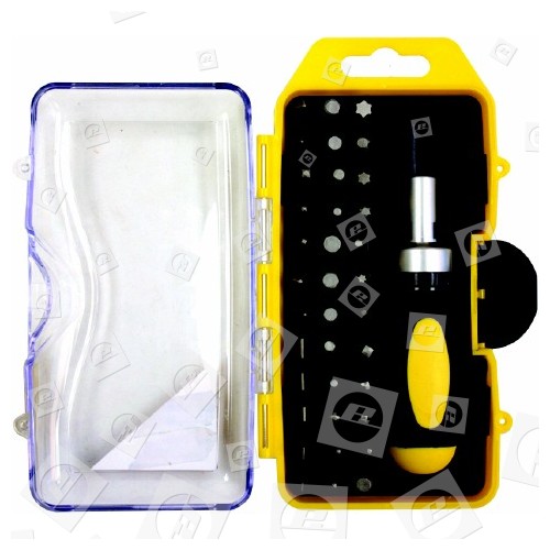 Rolson 38 Piece Stubby Ratchet Screwdriver & Bit Set. Part Number 28419 ...