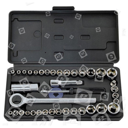 Rolson Rolson 40 Piece 1/4" 3/8" Drive Socket Set. Part Number 36109 ...