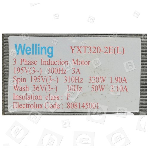 Electrolux Washing Machine 3 Phase Induction Motor. Part Number ...