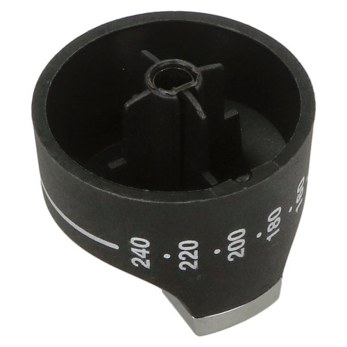 Fan Oven Control Knob - Black & Chrome | eSpares