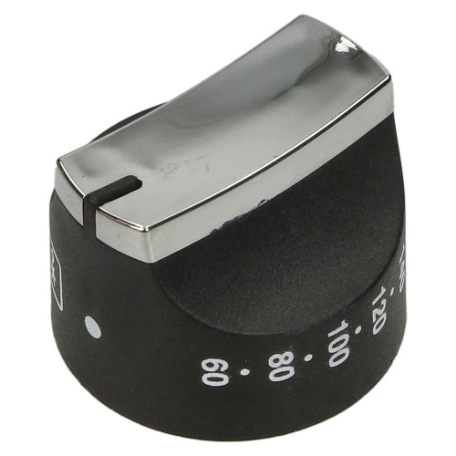 Fan Oven Control Knob - Black & Chrome | eSpares