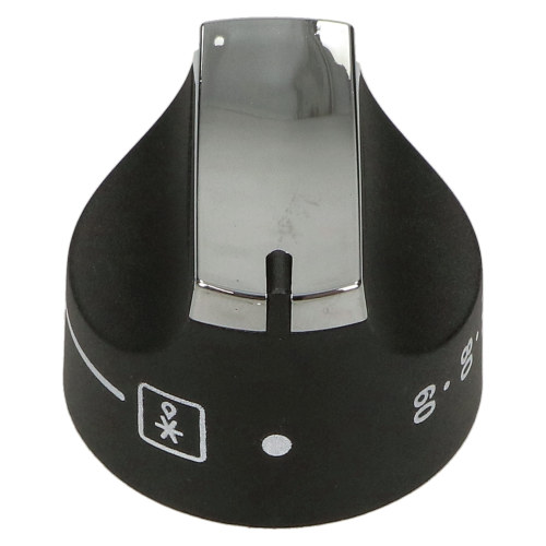 Fan Oven Control Knob - Black & Chrome | eSpares