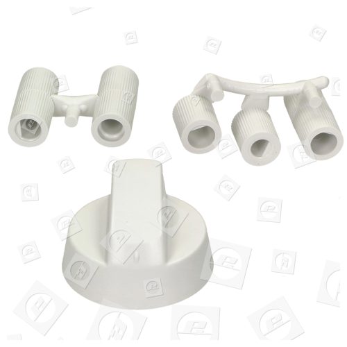 Leisure BGH1W Universal Multifit Cooker Control Knob, White, 42mm | eSpares