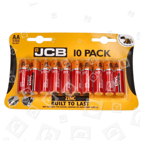 JCB JCB AA Zinc Batteries 1.5V - Pack Of 10. Part Number ZINCAA10 ...