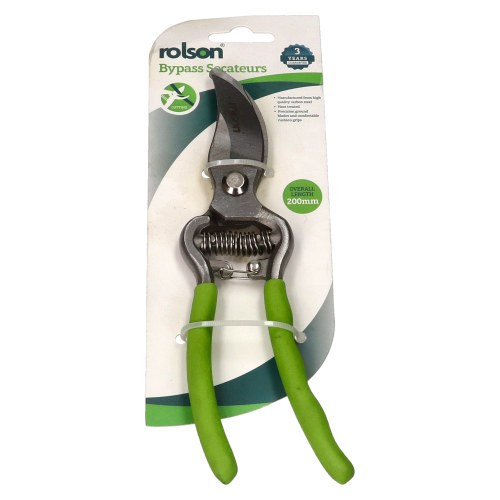 Rolson Bypass Garden Secateurs - 200mm. Part Number 82122. | eSpares