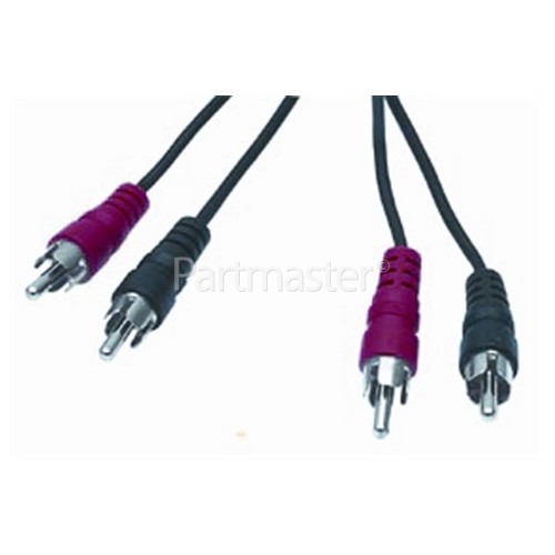 2 Phono Plugs To 2 Phono Plugs Lead | www.partmaster.co.uk