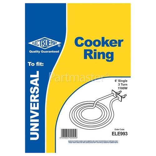 Universal Hob Ring Element 1100W | www.partmaster.co.uk