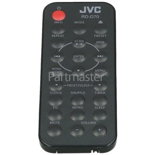 JVC RD-D70 Hi-Fi Remote Control. Part Number 349008251D00. | www ...