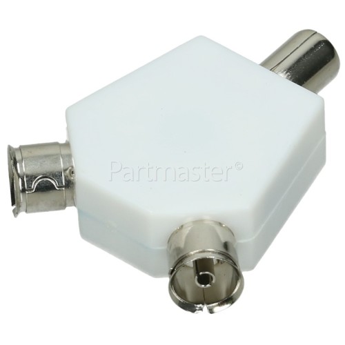 Wellco Co-axial Plug To 2 Sockets (Pack Of 10) | www.partmaster.co.uk