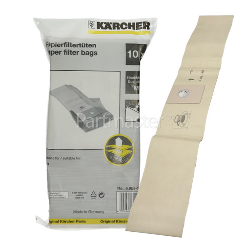 Karcher Paper Bag & Filter Set (Pack Of 10) | www.partmaster.co.uk