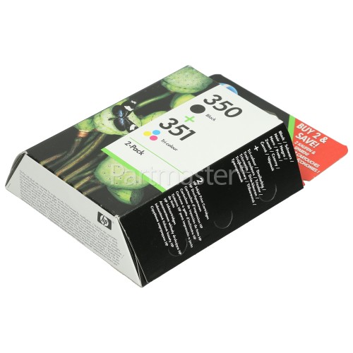 Hewlett Packard Genuine No.350 & 351 Black & Tri-Colour Combo-Pack ...