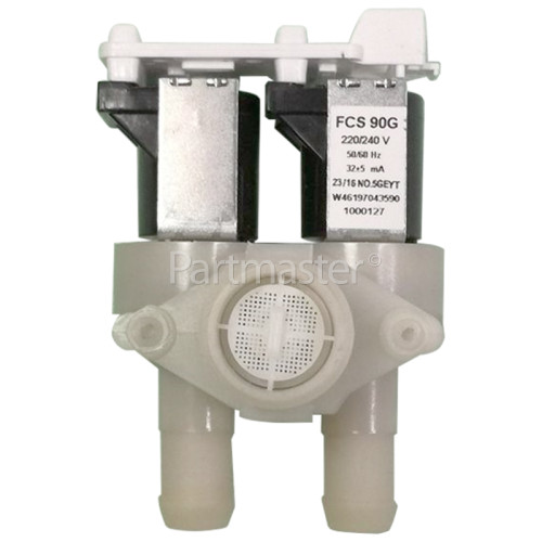 Hisense Double Solenoid Inlet Valve : 90Deg. | www.partmaster.co.uk
