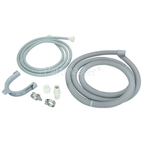 Washing Machine Fill Water Pipe & Oulet Drain Hose Straight 21mm / 21mm ...