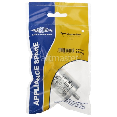 8UF Capacitor | www.partmaster.co.uk